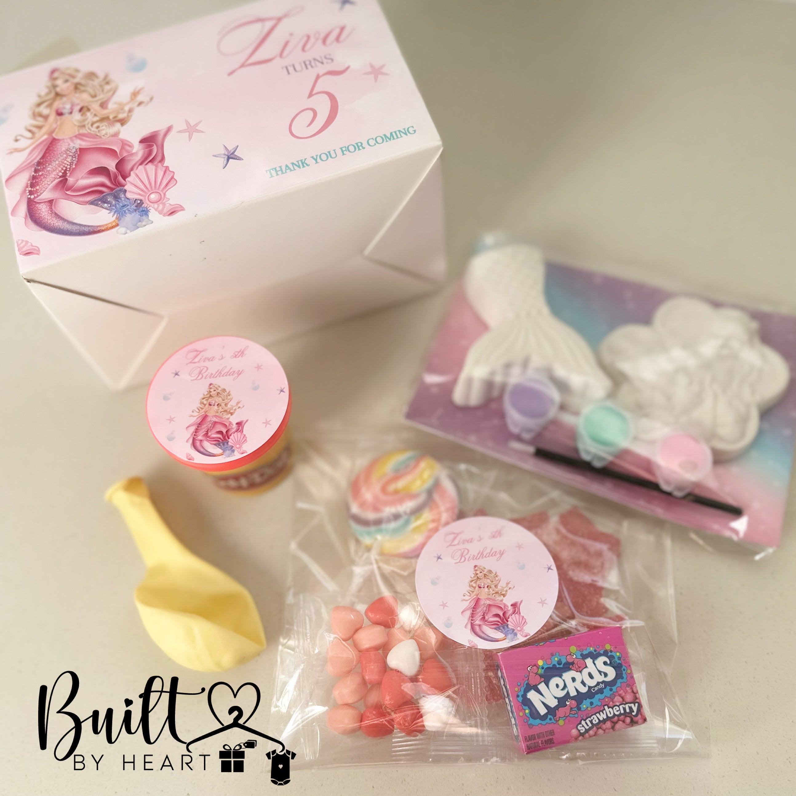 10 x Mermaid Barbie theme party boxes – built by heart