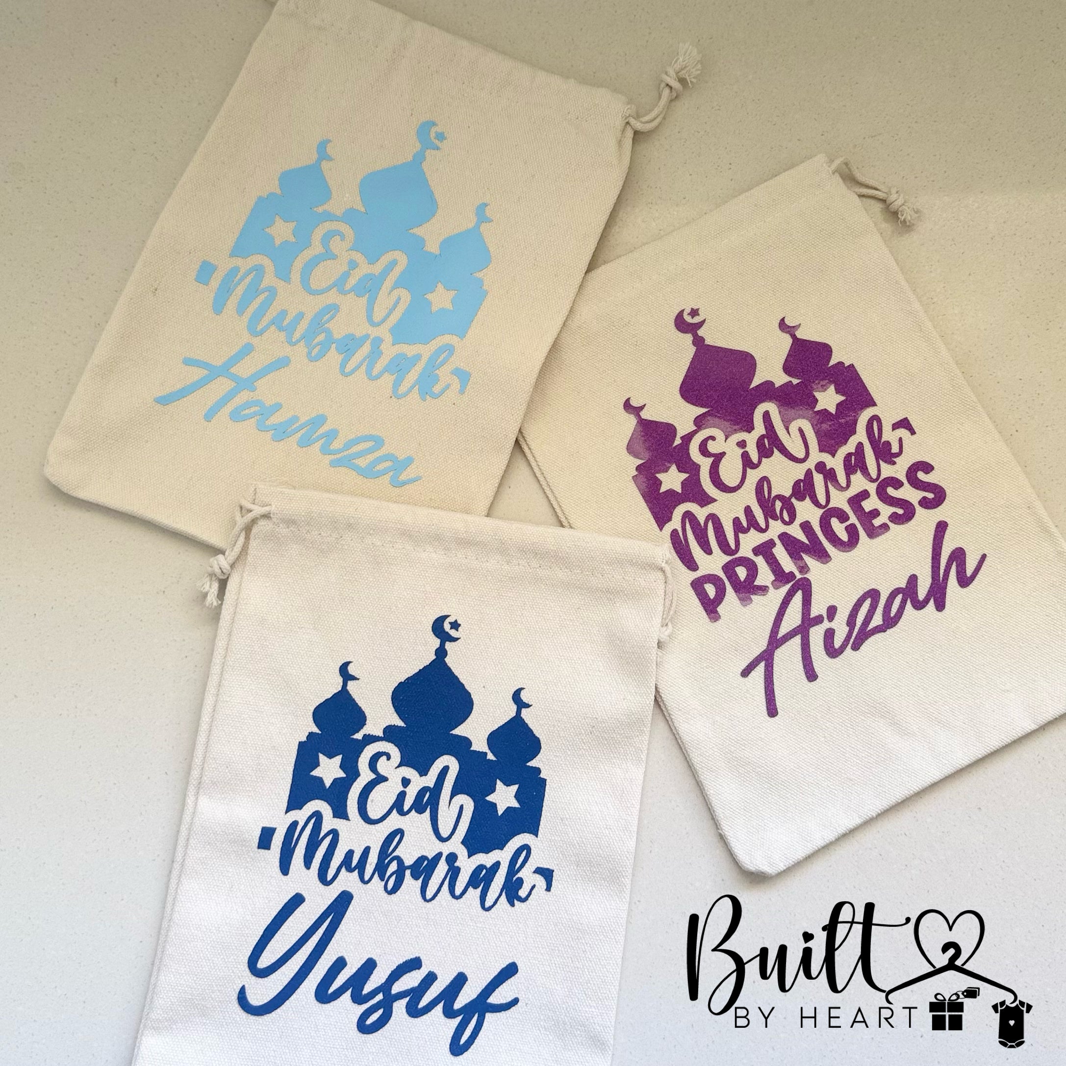 1x Personalised Empty Eid Bag – built by heart
